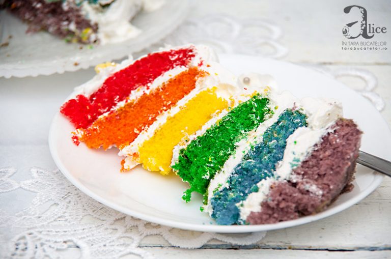 Tort curcubeu - Retete culinare din Tara bucatelor